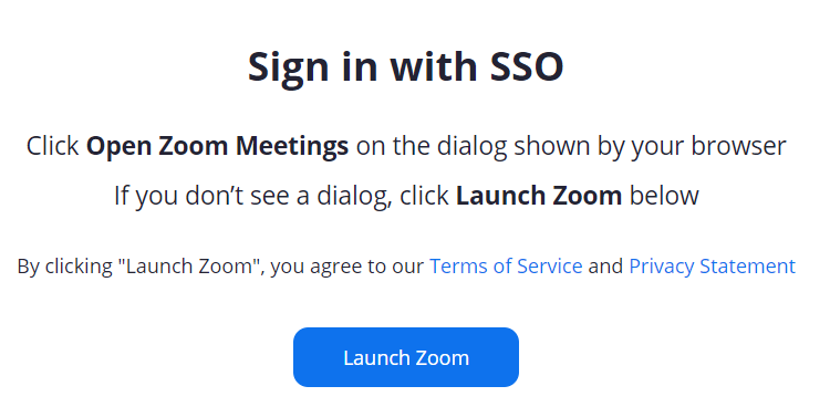 How to Sign-in ZOOM with SSO - EN